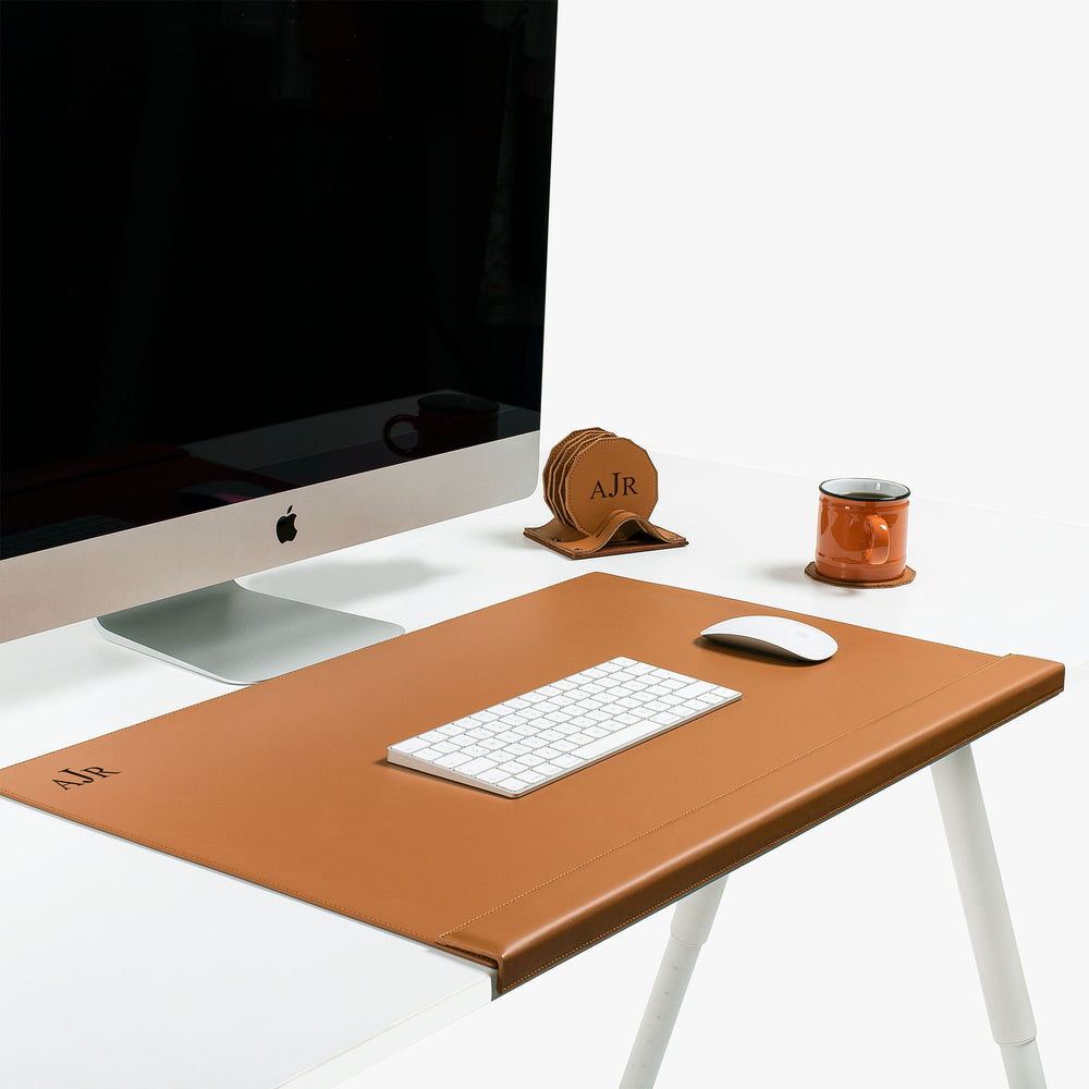 Leather Desk Pad with Edge Protector - Sycamotre Custom – SycamotreCustom